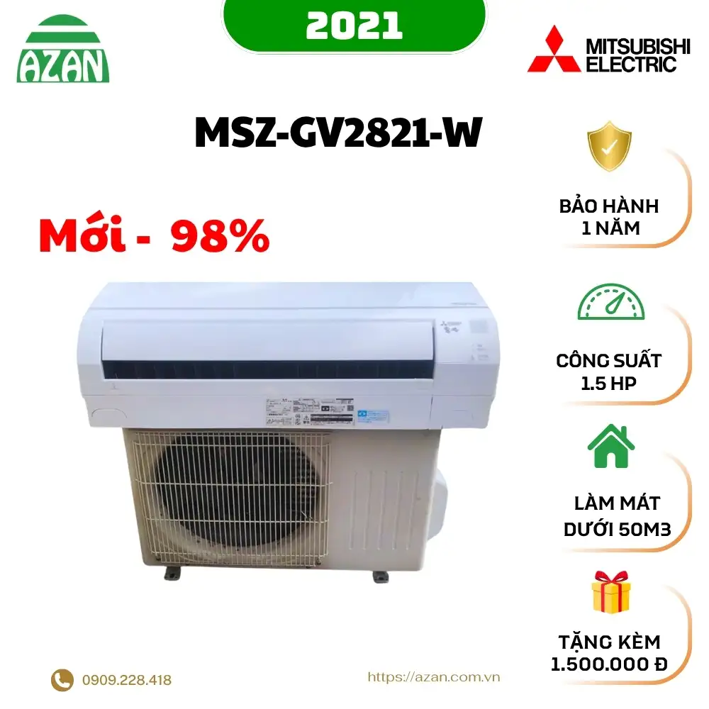 Máy lạnh nội địa Nhật Mitsubishi 1.5HP MSZ-GV2821-W